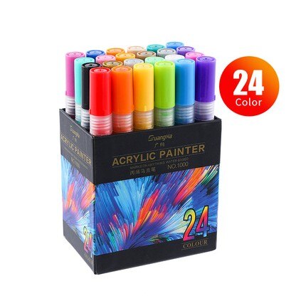 12/15/24/36 Colors Acrylic Marker pen set for Cera... – Vicedeal