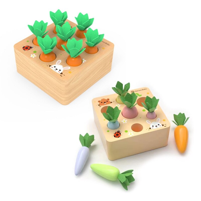 Matching Game Carrot Harvest Educational Toy Woode... – Vicedeal