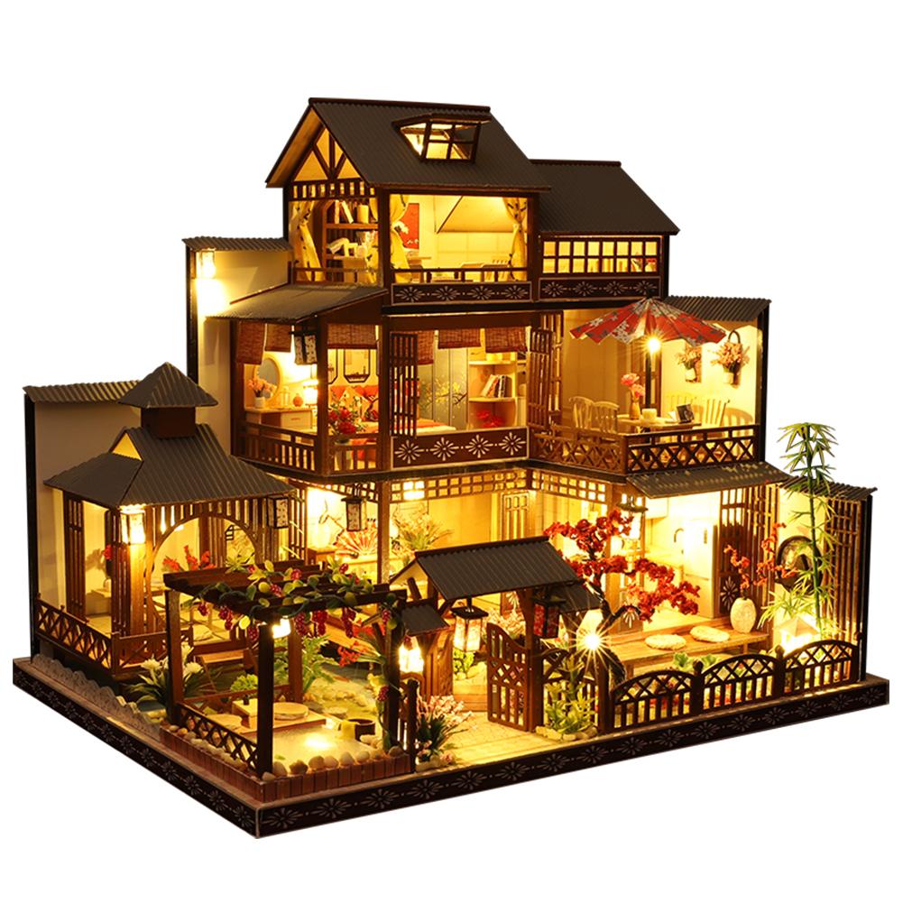 Wooden Hand Assembled Building Model DIY Cottage L... – Grandado