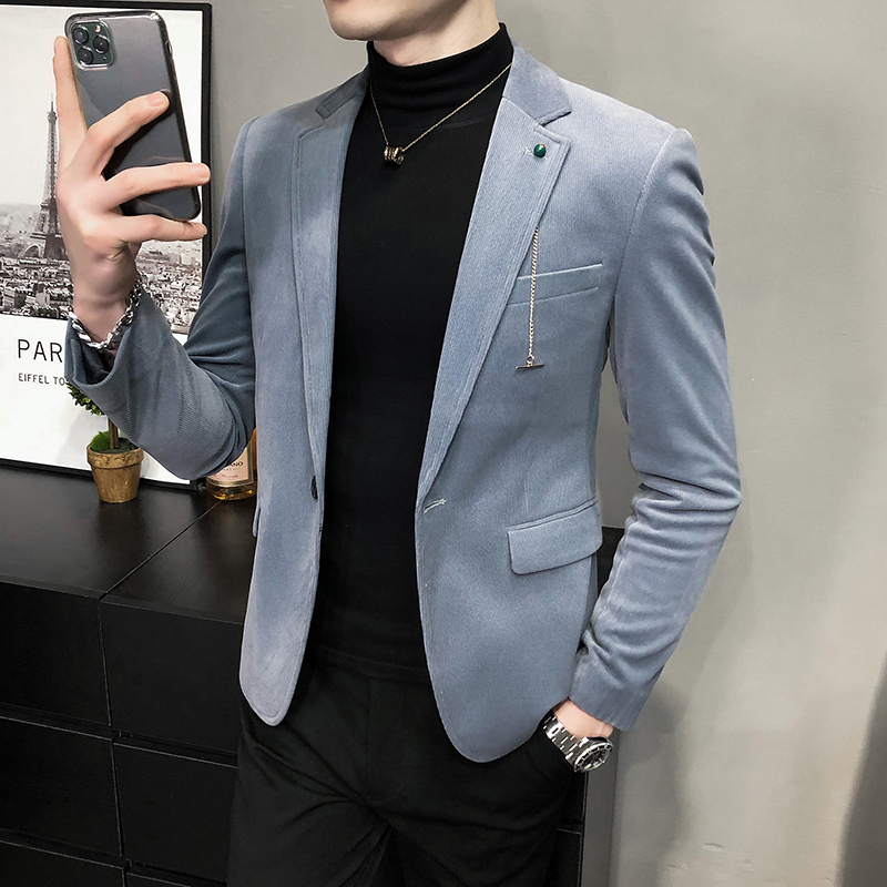 2021Male Trendy Business Blazers Men Spring Autumn... – Grandado