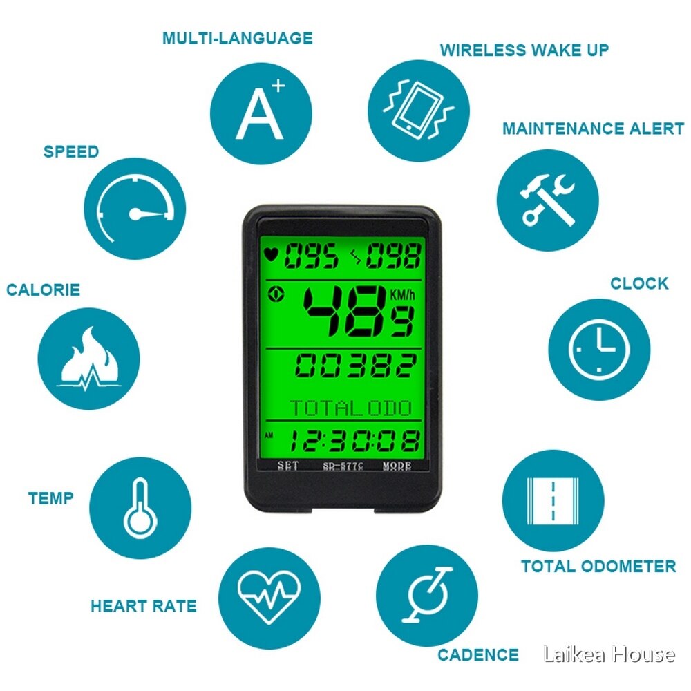 SD-577C Bicycle Wireless Computer Heart Rate Monit... – Grandado
