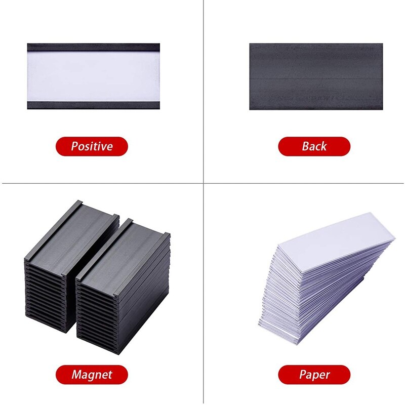 50Pcs Magnetic Label Holders with Magnetic Data Ca... – Grandado