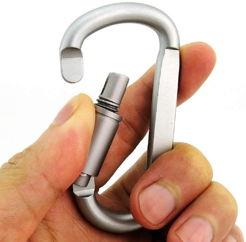 1 Pack Locking Carabiner Clip, Spring Loaded Alumi... – Vicedeal