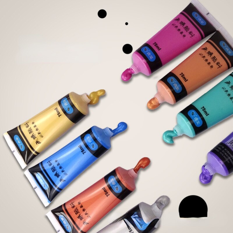 Acrylic Paint 75ml Metallic 8 Colors Set Gold Silv... – Grandado