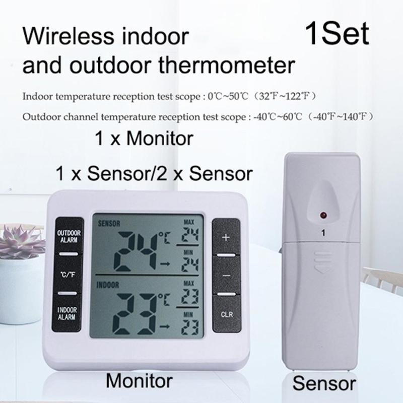 Wireless Digital Audible Alarm Refrigerator Thermo... – Grandado