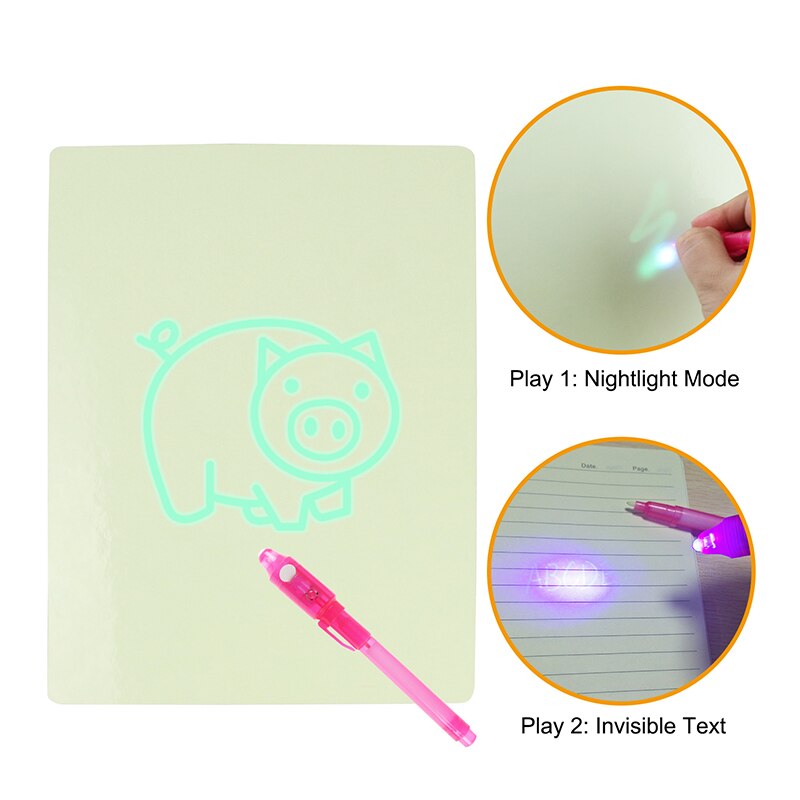 Children Funny Drawing with Night Light in Dark To... – Grandado