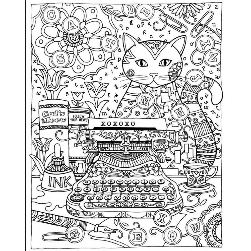 Haven Cats Colouring Book For Adults Antistress Co... – Grandado