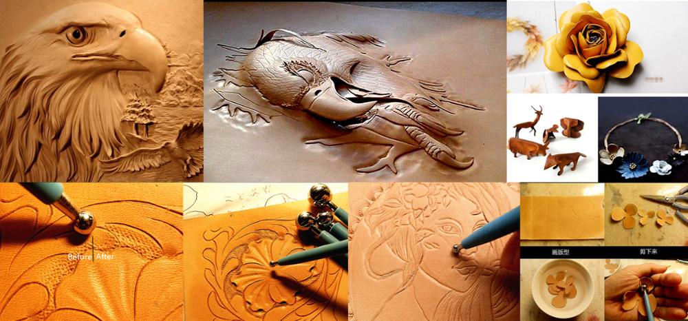 4pcs Leather Craft Flower Make Skin Presser Sculpt... – Grandado