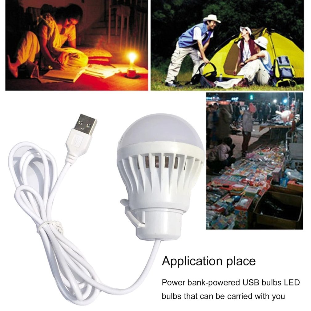 Portable Lantern Camp Lights 1.2m USB Bulb 5W/7W P... – Grandado