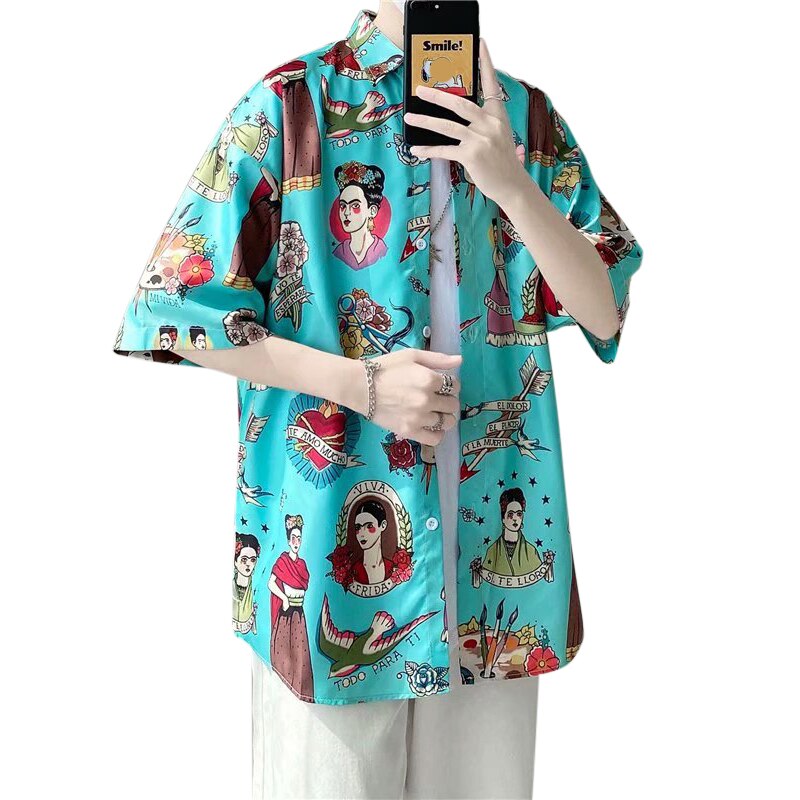 Zomer Mannen Shirts Japanse Mode Korte Mouw Tops S... – Vicedeal