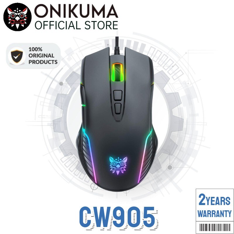 Onikuma CW905 Black RGB Wired Gaming Mouse USB Gam... – Vicedeal