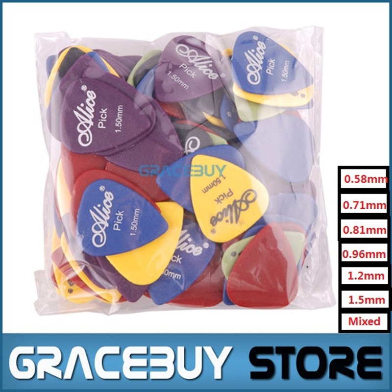 100pcs Alice Single/ Multi Thickness Guitar Picks ... – Vicedeal