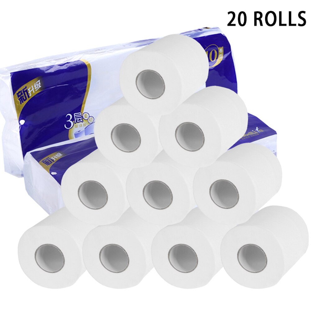 3-Layer Paper Towels Roll Toilet Roll Tissue Smoot... – Grandado
