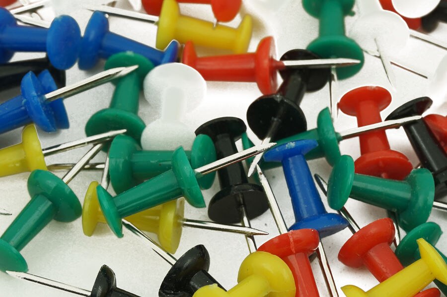 60 PCS/Lot Standard push pins Colored map pin tach... – Grandado