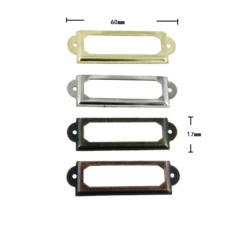 10pcs Antique Brass Golden Metal Label Pull Frame ... – Grandado