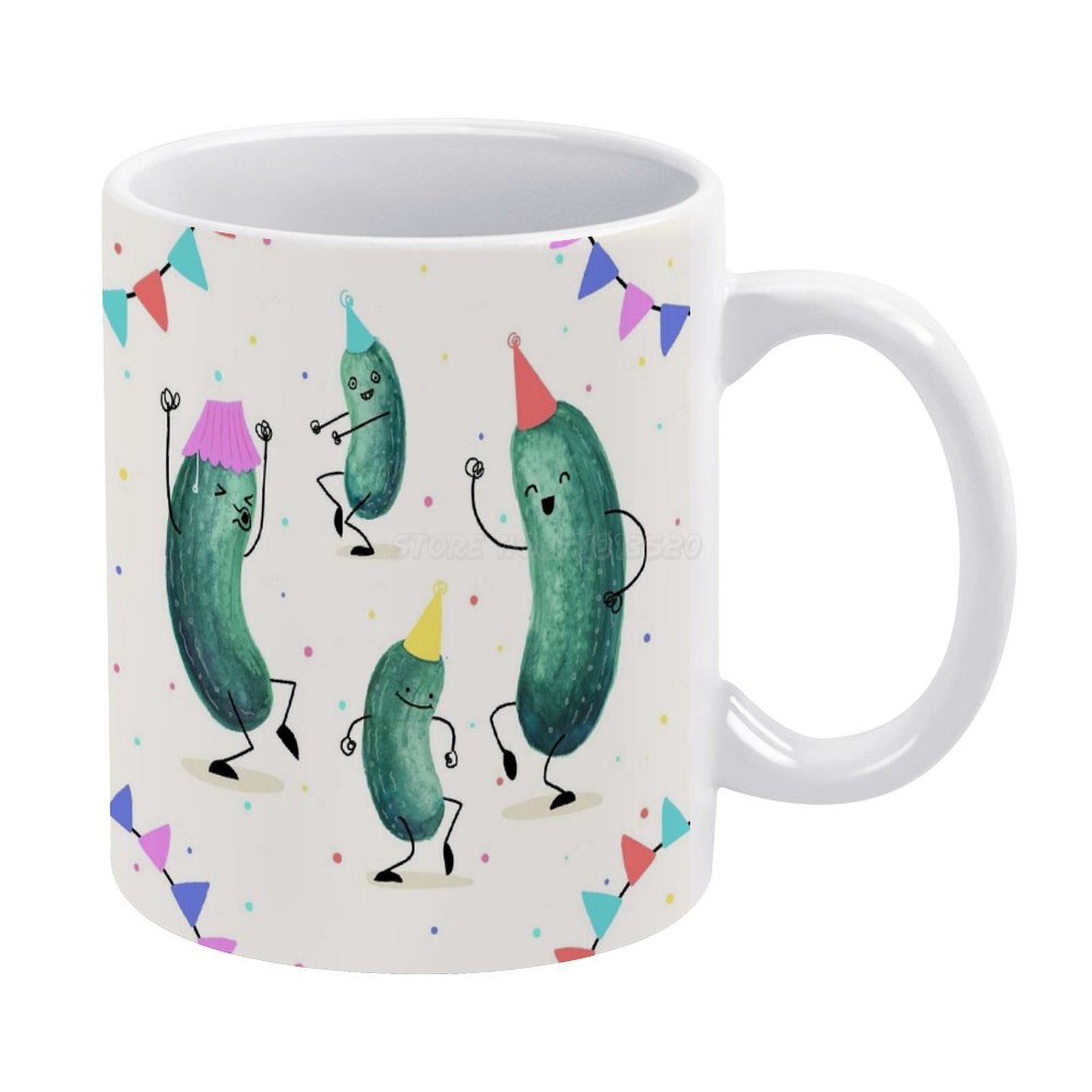 Augurk Party! Witte Mok Keramische Mok Creatieve M... – Grandado