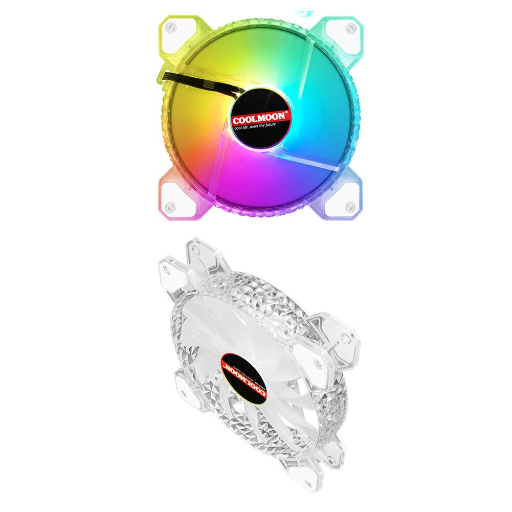 120mm Cooling Fan Mute RGB 4PIN 12V Lighting Quiet... – Vicedeal