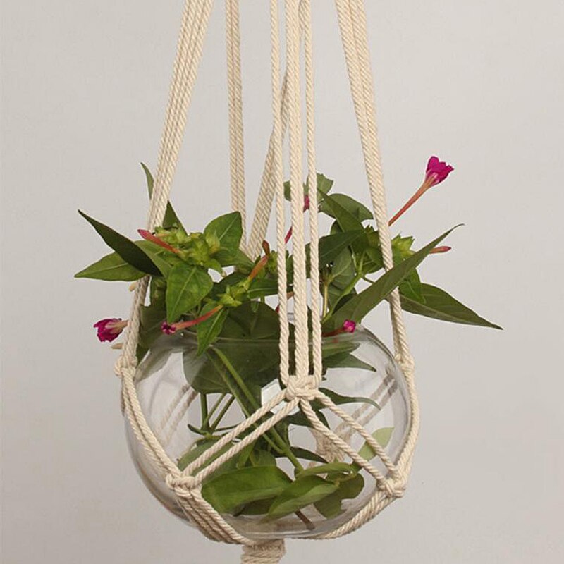 Macrame hecha a mano maceta neto colgante Vintage ... – Grandado