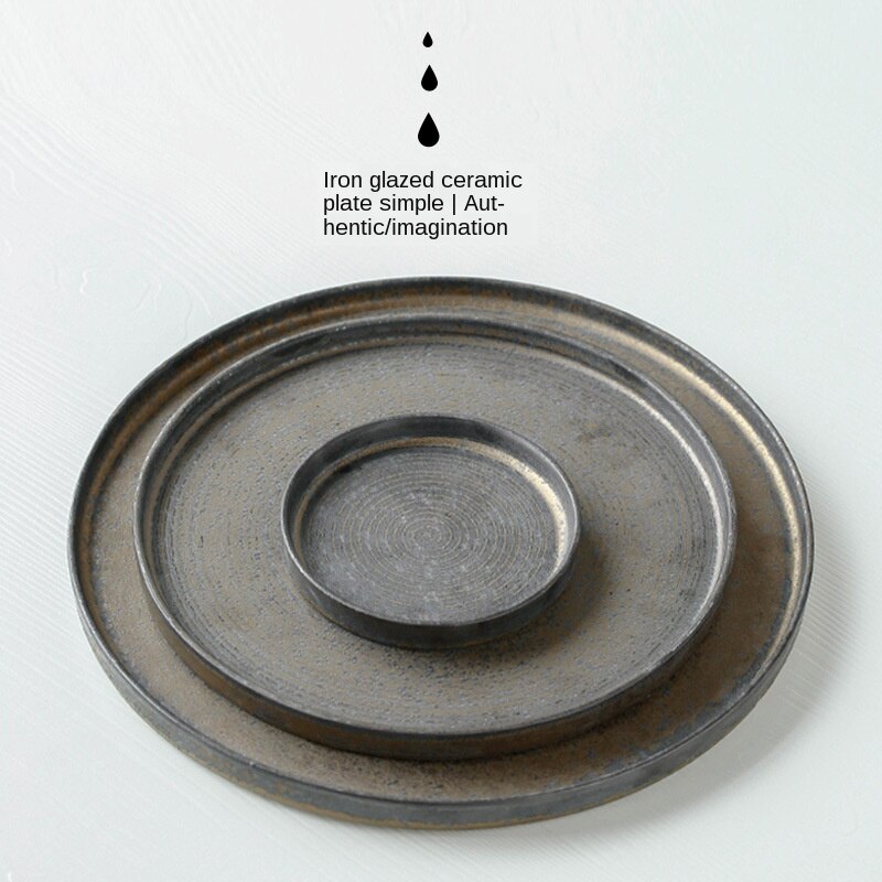 Rust Glaze Dry-Bulb Disk Pottery Kung Fu Tea Water... – Grandado