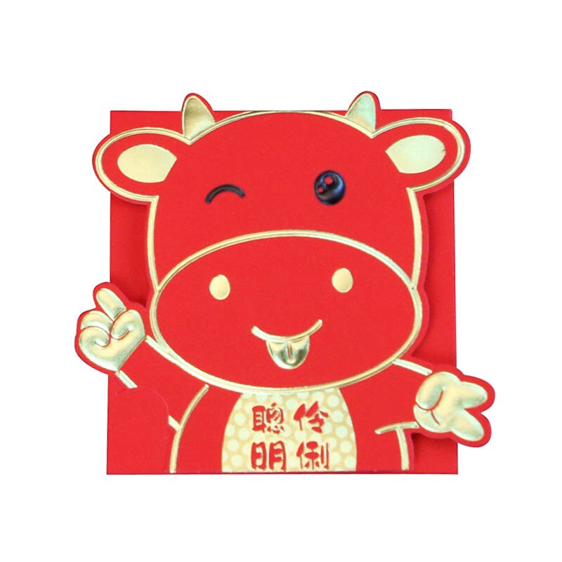 OX Chinese Year Cartoon Thick Paper Red Packet 16 ... – Grandado
