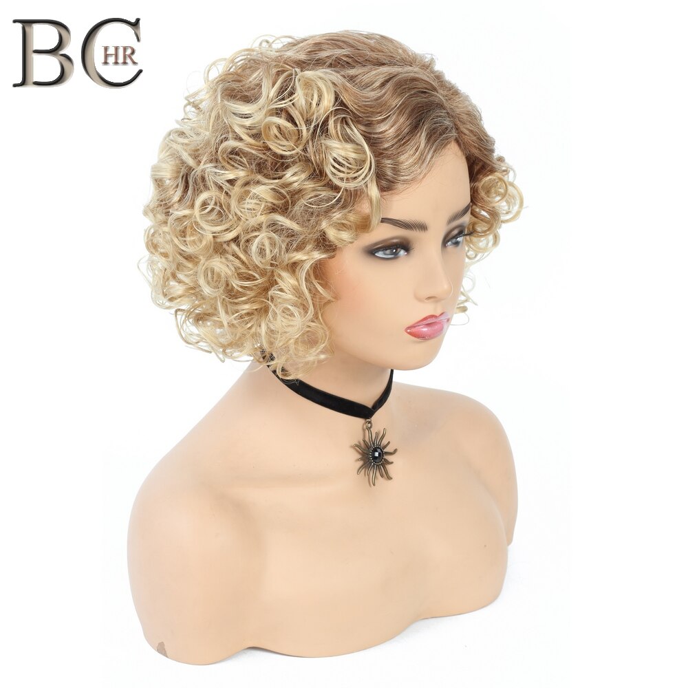 BCHR 6 Inch Short Curly Platinum Synthetic Wigs Fo... – Grandado