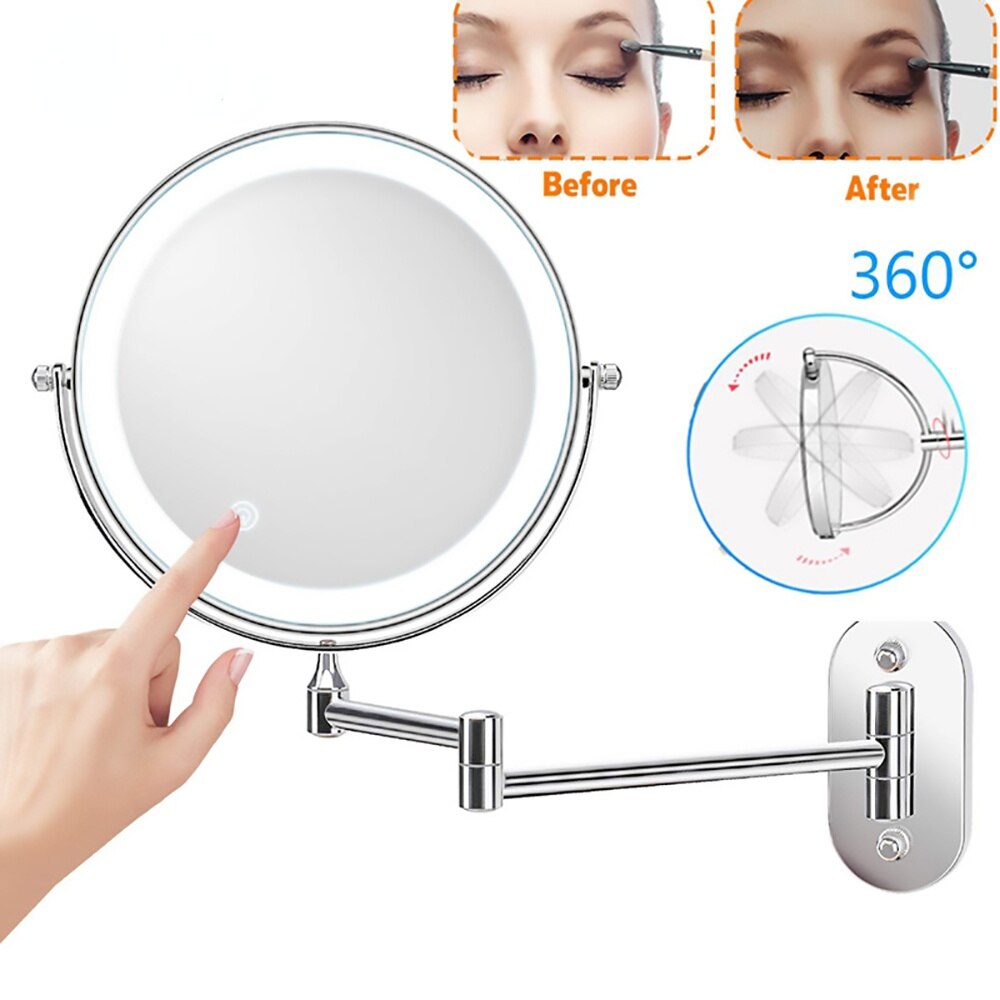 Led Wall Mounted Bathroom Mirror Makeup Mirror 10X... – Vicedeal