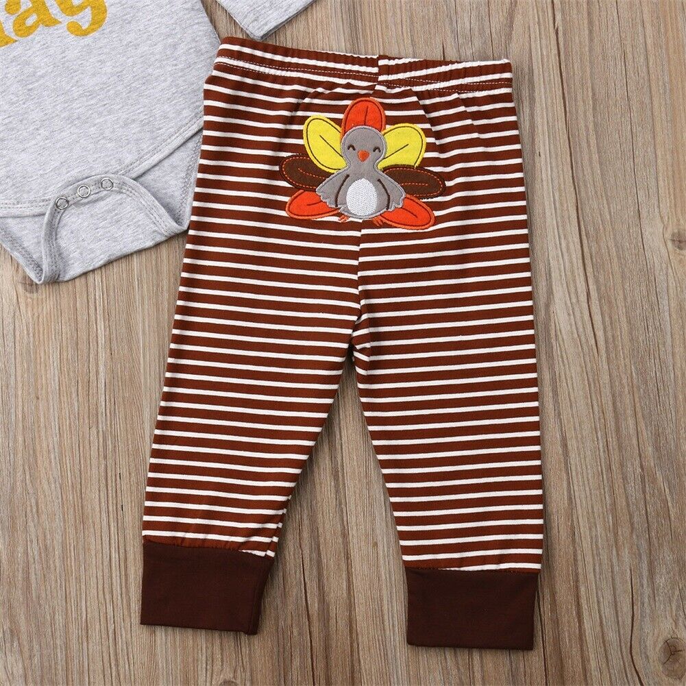 2pcs Thanksgiving Set Children Clothes Set Turkey ... – Grandado
