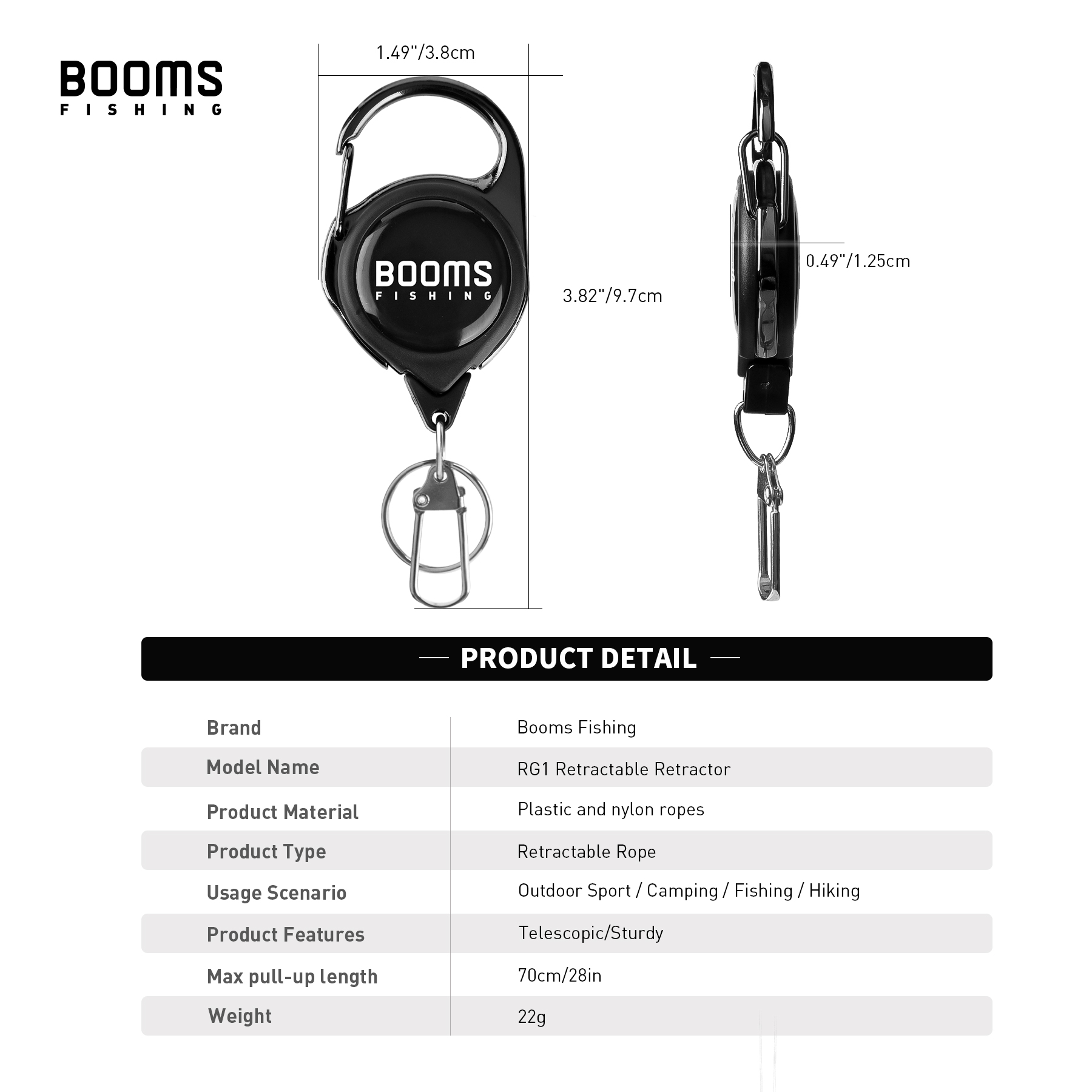 Booms Fishing Retractable Key Chain 2pcs with Anti... – Grandado