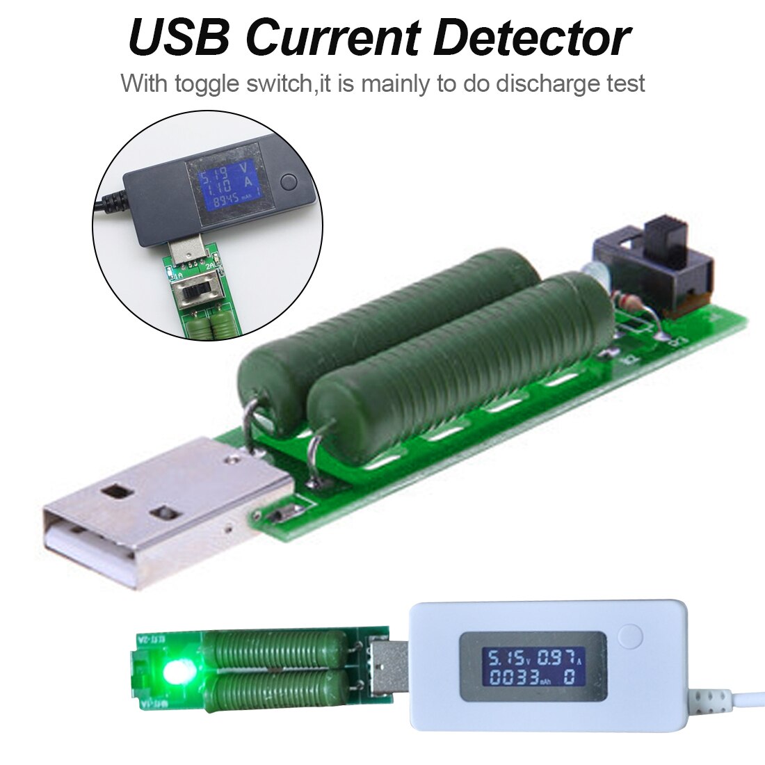 USB Mini Discharge Interface Load Resistor with Sw... – Vicedeal