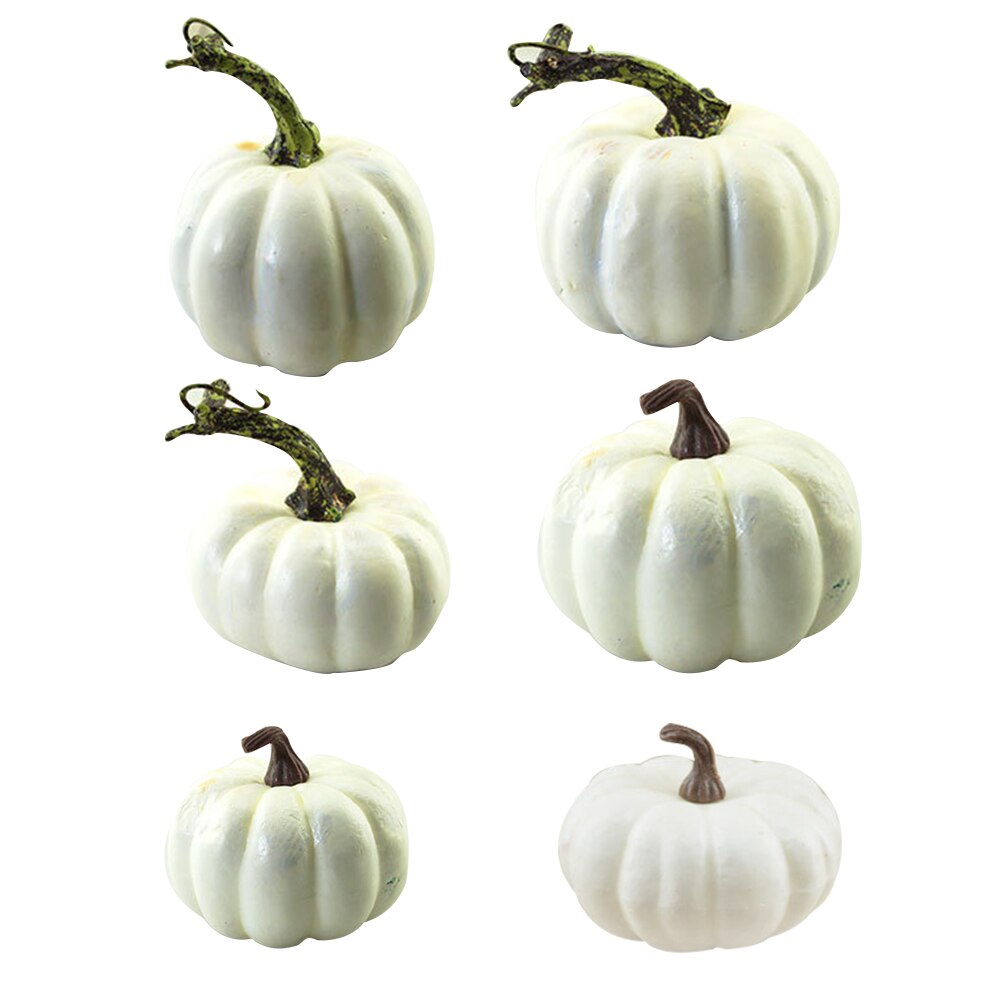 6/12Pcs Halloween Kunstmatige Mini Pompoenen Schui... – Grandado