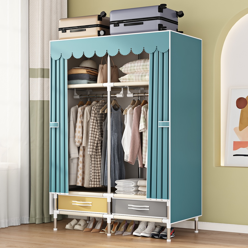 Simple wardrobe, home bedroom wardrobe, dormitory ... – Grandado