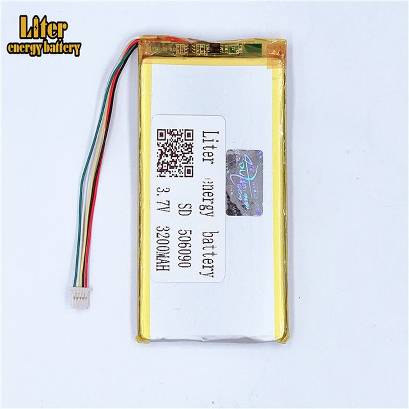 plug 1.0-5P 506090 3200mah 3.7V lipo lithium polym... – Grandado