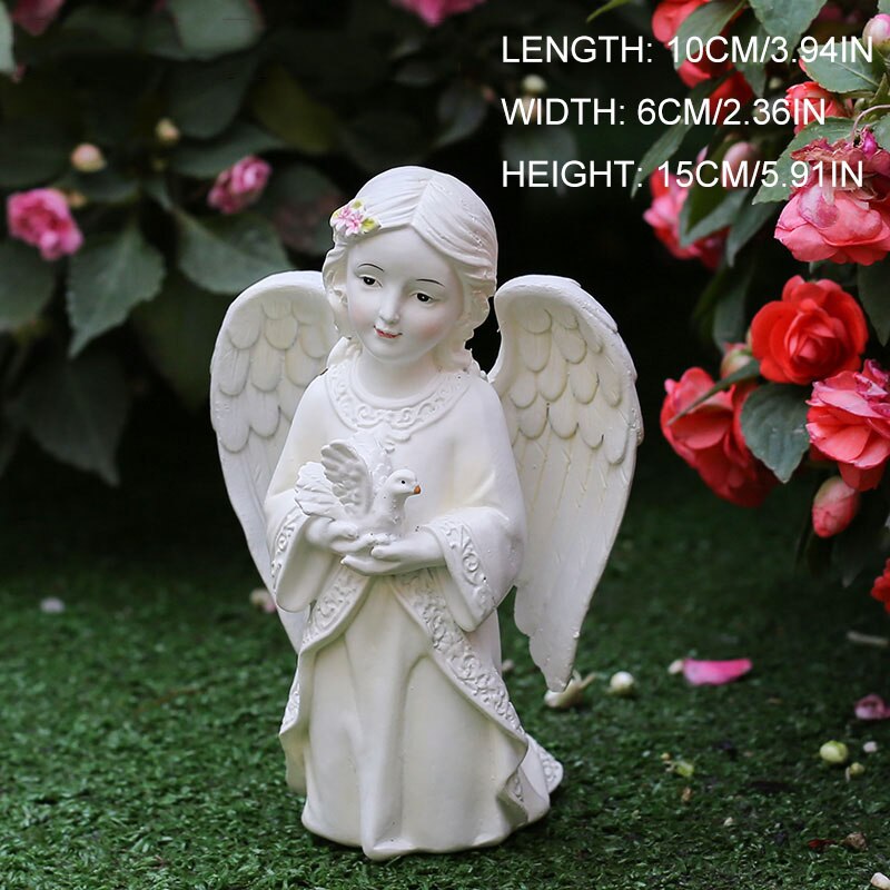 Nordic Resin Angel Girl Sculpture Ornaments Home O... – Grandado