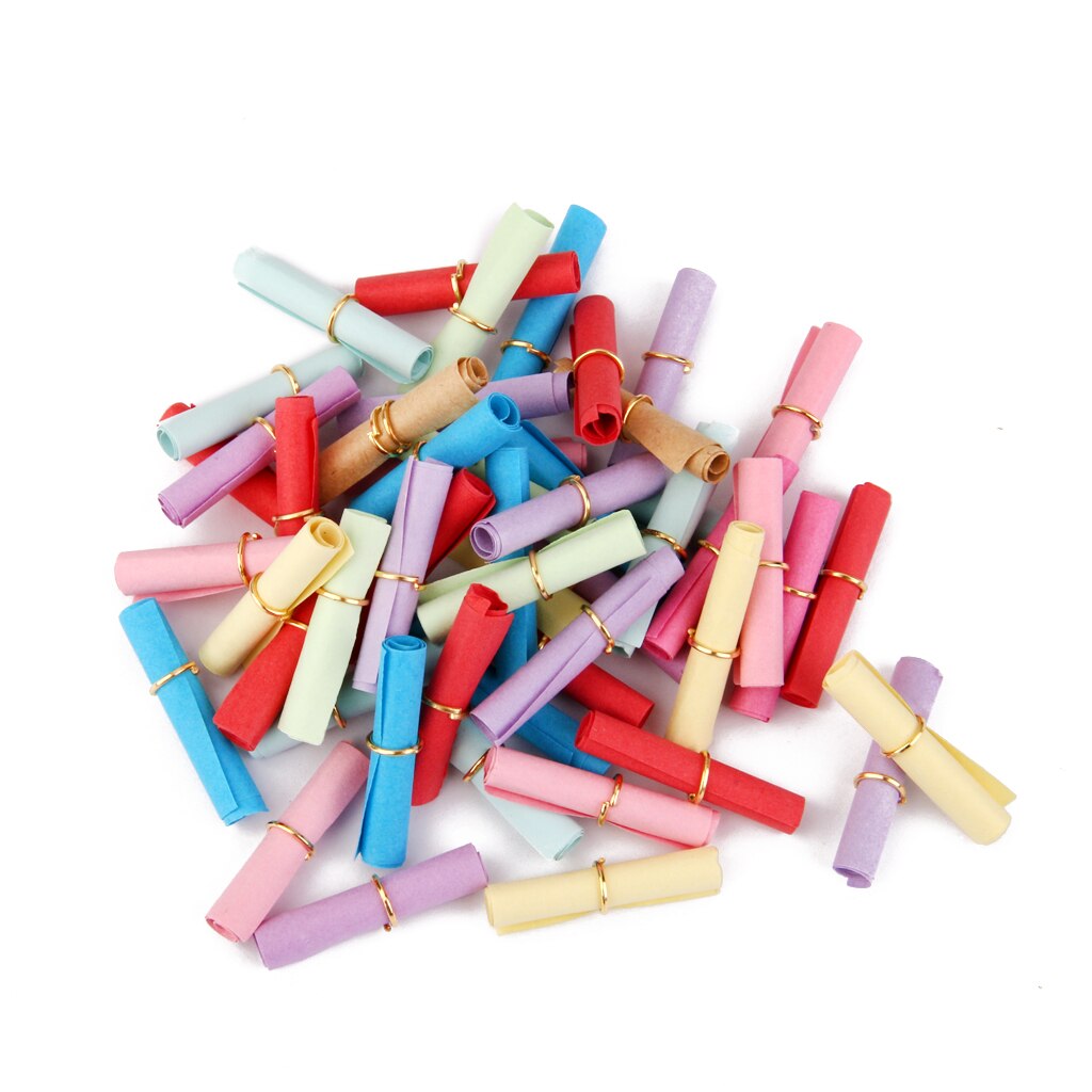 50 pcs Colorful Wishing Scrolls Paper Mix Color Ha... – Vicedeal