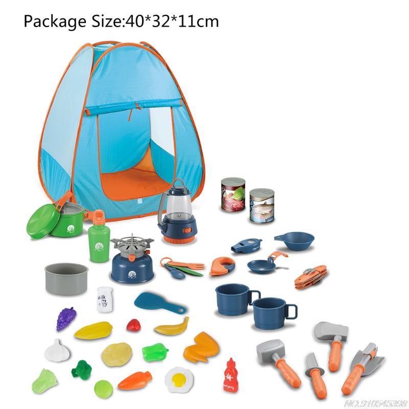 Kids Camping Play Tent Play Tent Set for Boys Girl... – Grandado