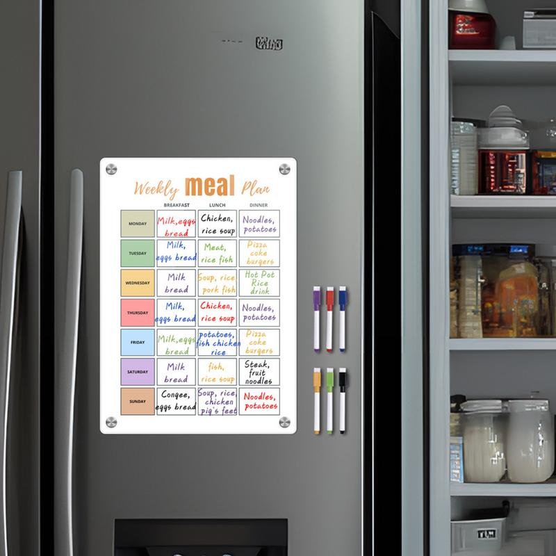 Meal Planner Magnetic White Meal Planning Board wi... – Vicedeal