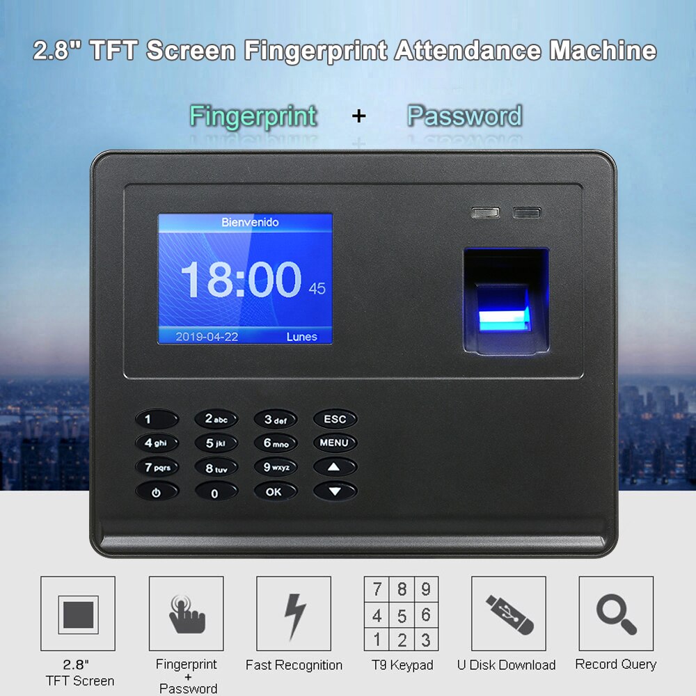 Biometric Fingerprint Attendance Machine 2.8 Biometric Fingerprint Attendance Machine 2.8