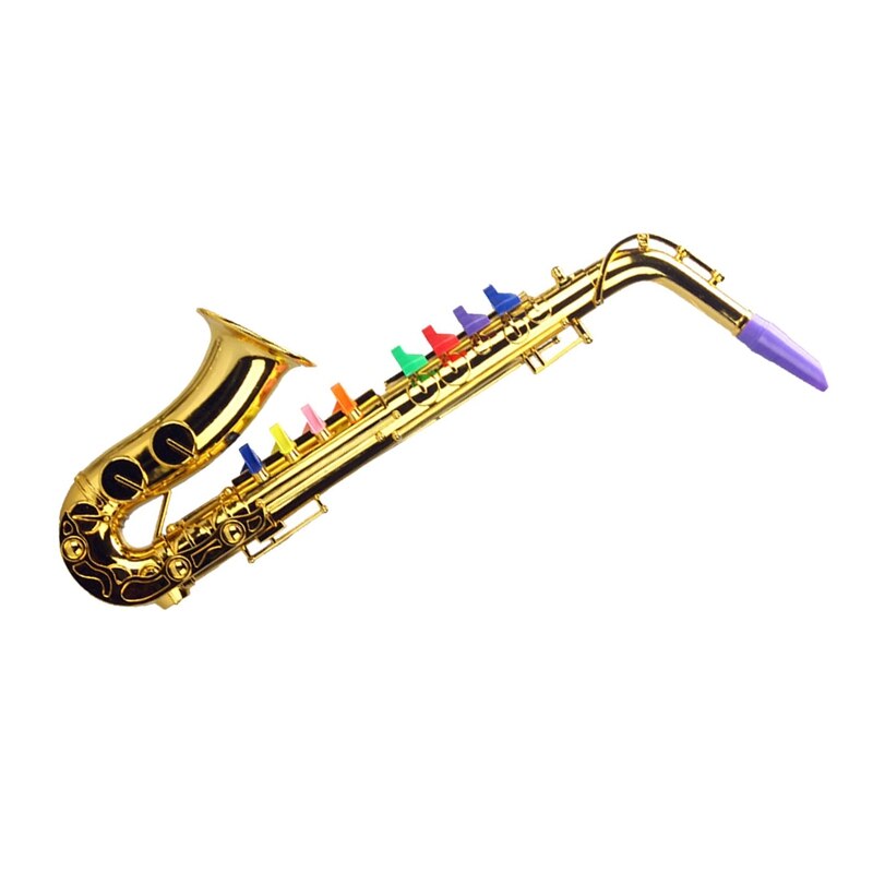 Saxophone 8 Colored Keys Simulation Toy Props Play... – Grandado