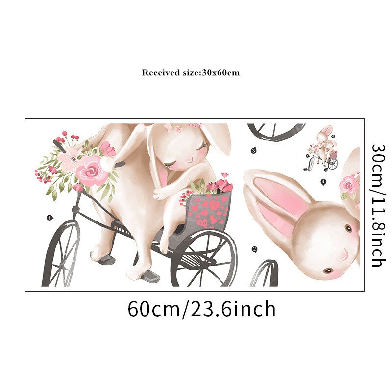 Cartoon Konijn Muurstickers Voor Kinderen Kamers B... – Vicedeal