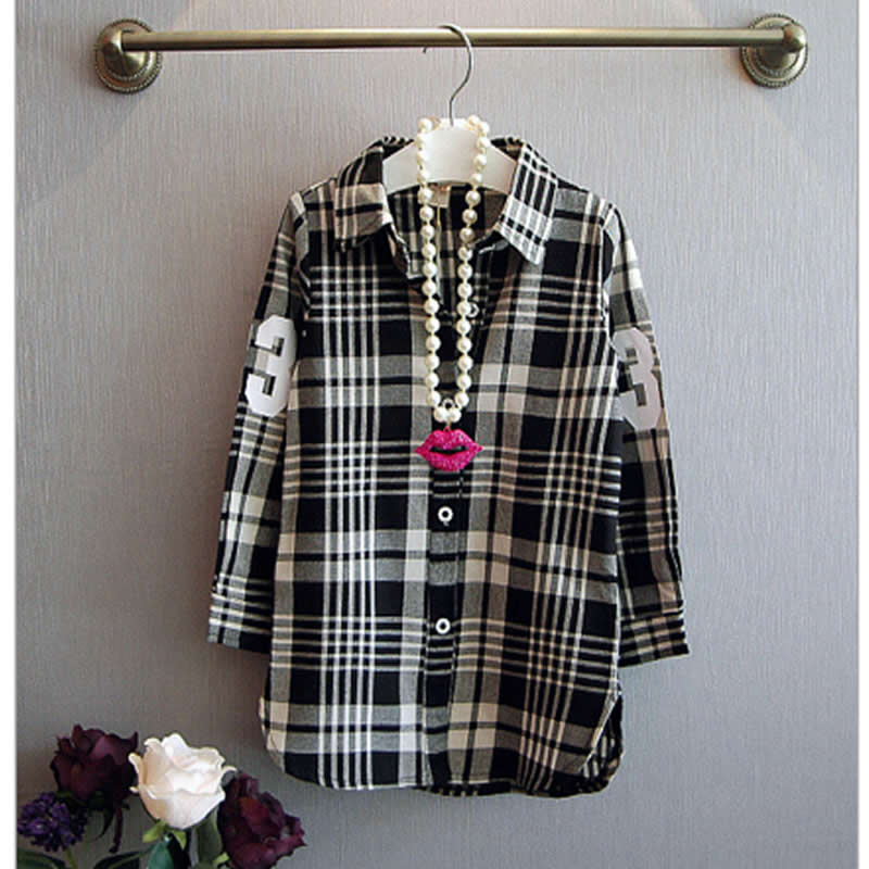 Girls Shirt Girls Collar Shirts Baby Red Sletter P... – Grandado