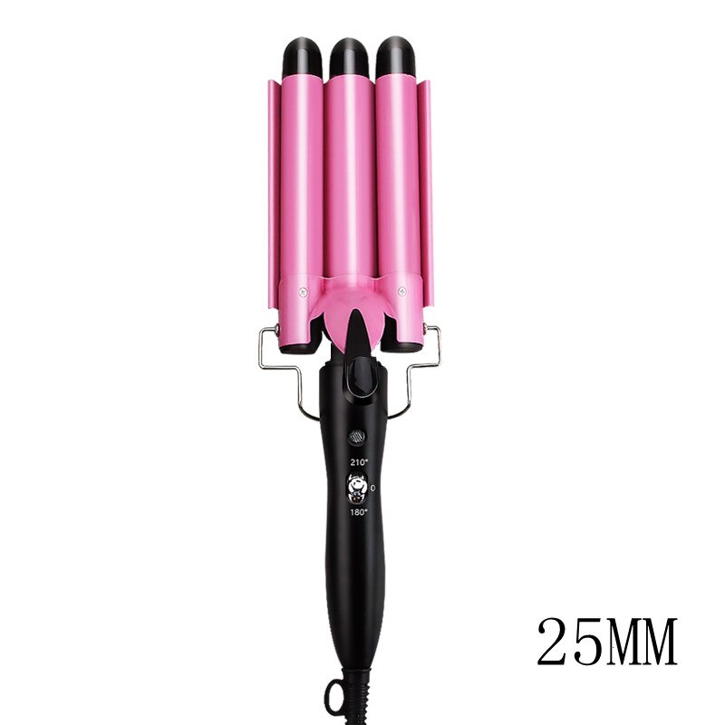 Pink Hair Curling Iron Ceramic Triple Barrel Hair ... – Grandado