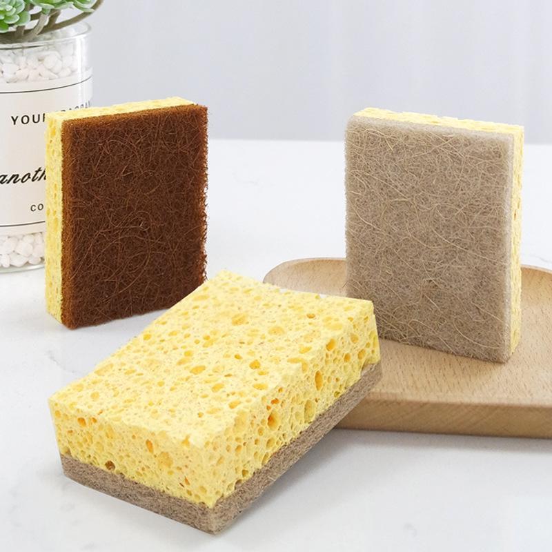 5Pack Natural Plant Based Scrub Sponge Pad Palm Fi... – Grandado