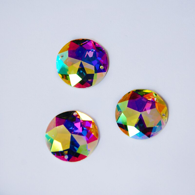 2006TH Sew On Round Big rhinestones Crystal AB Fac... – Vicedeal