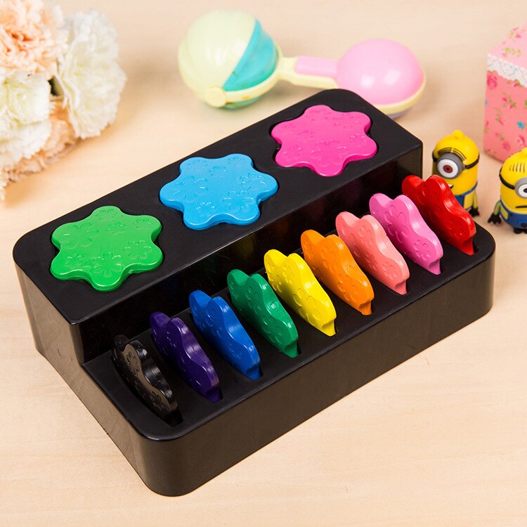 Juego de 12 colores, crayones de cera con forma de... – Grandado
