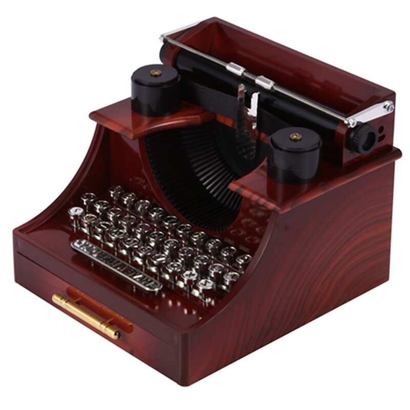 ! Home Retro Vintage Typewriter Music Box For Home... – Grandado