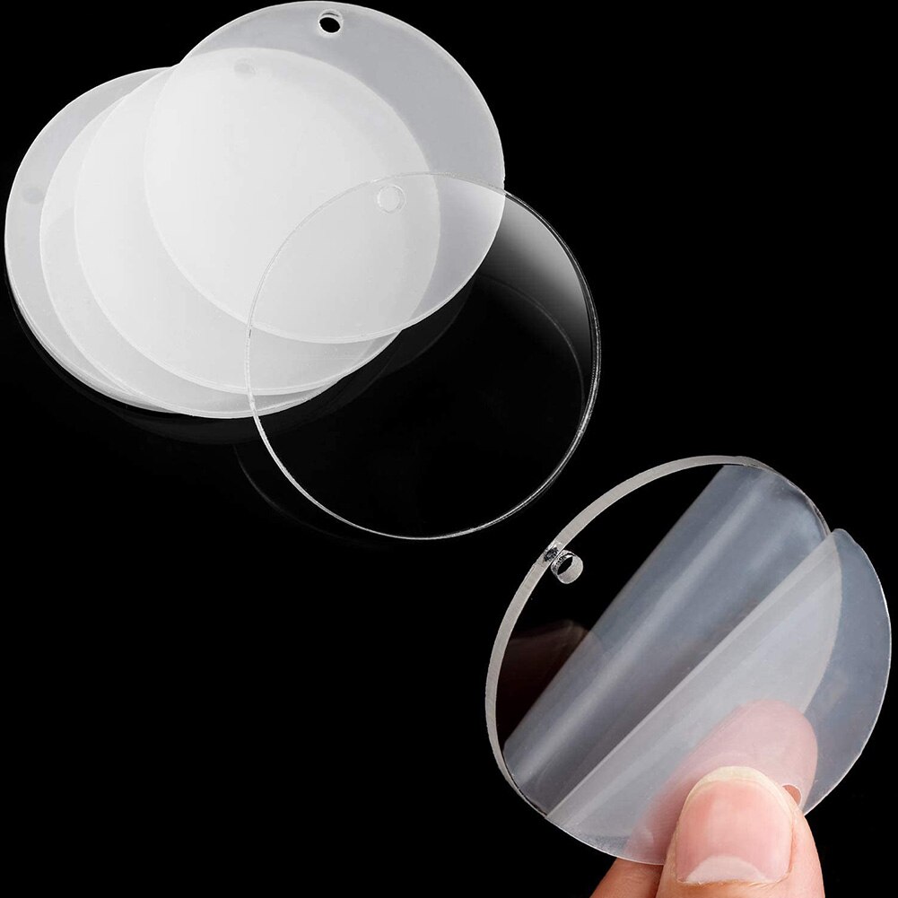 24PCS Key Chain Rings Acrylic Round Clear With 2.5... – Grandado