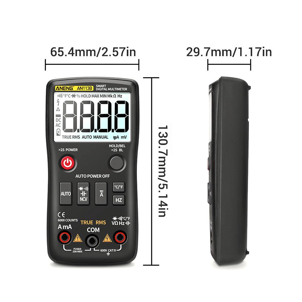ANENG 113B 6000 Counts Digital Multimeter True RMS... – Vicedeal