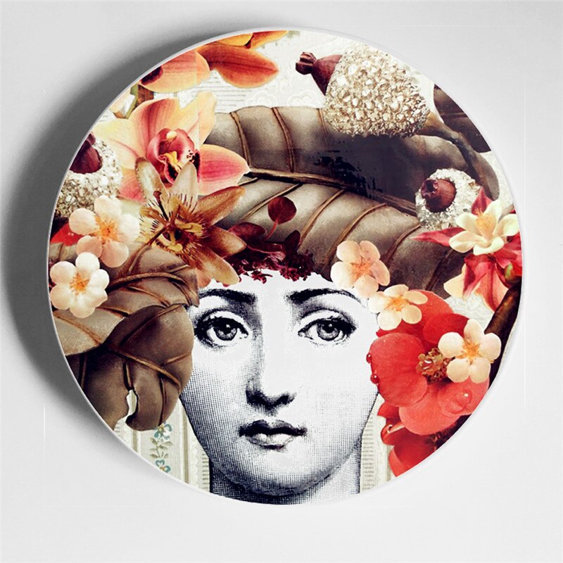 Wall Hanging Plates Multi-color Illustration Artis... – Grandado