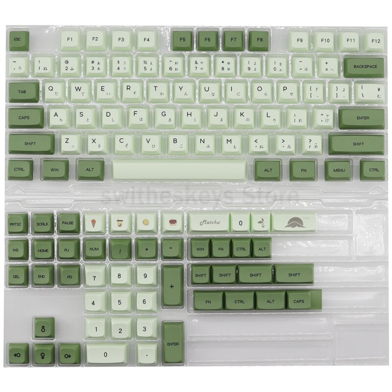 matcha sublimation pbt keycaps lignende xda profi... – Grandado