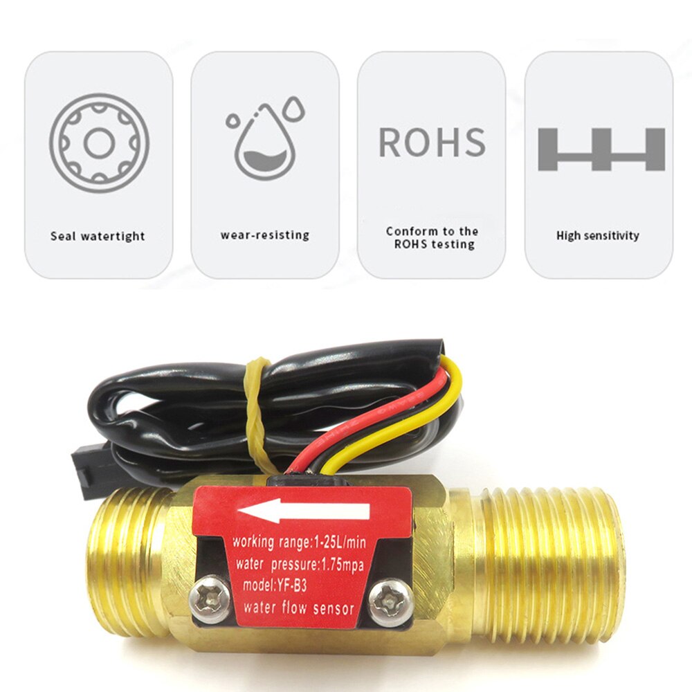 YF-B3 DC5-18V G1/2 "Water Flow Sensor Hall Se... – Vicedeal